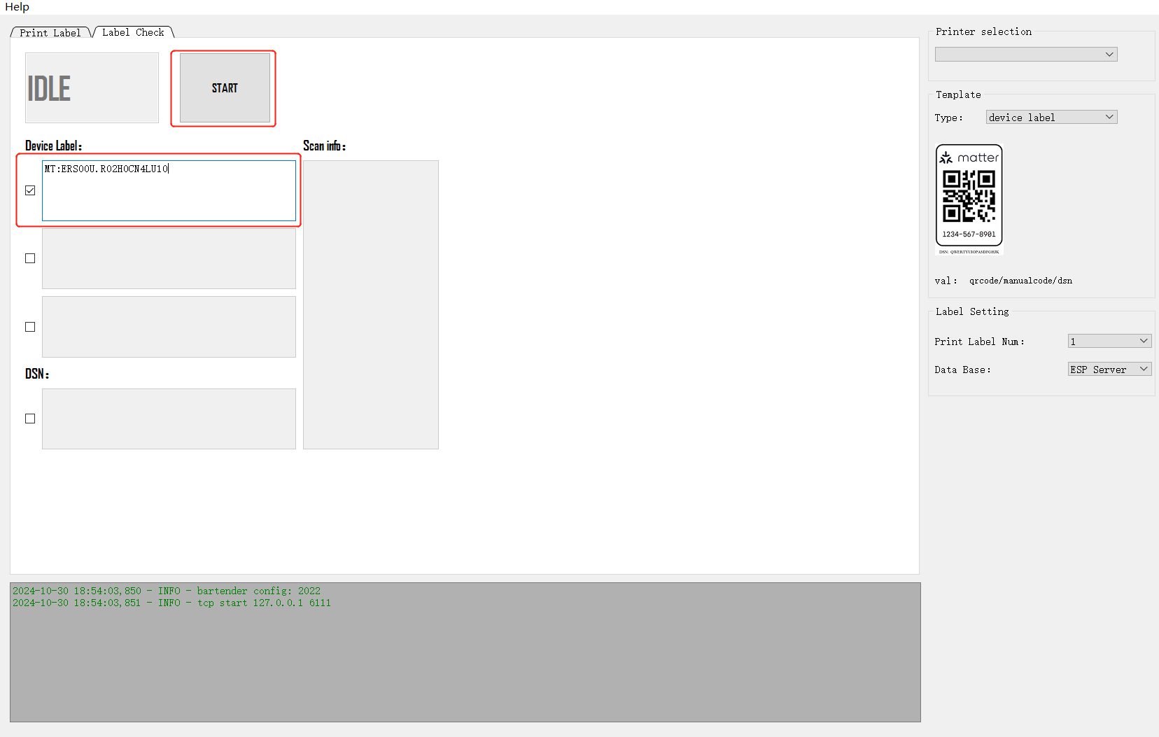 Matter QR Code Generator - ESP32-S3 - — ESP Test Tools latest documentation