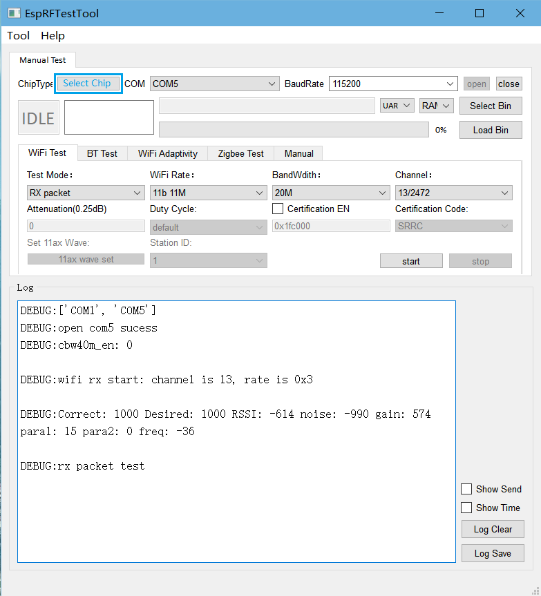 Wi Fi 非信令测试 Esp32 — Esp 测试工具 Latest 文档