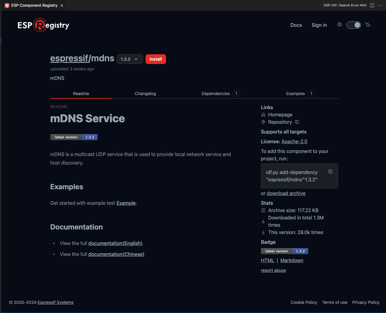 Install ESP-IDF Components - - — ESP-IDF Extension for VSCode release ...