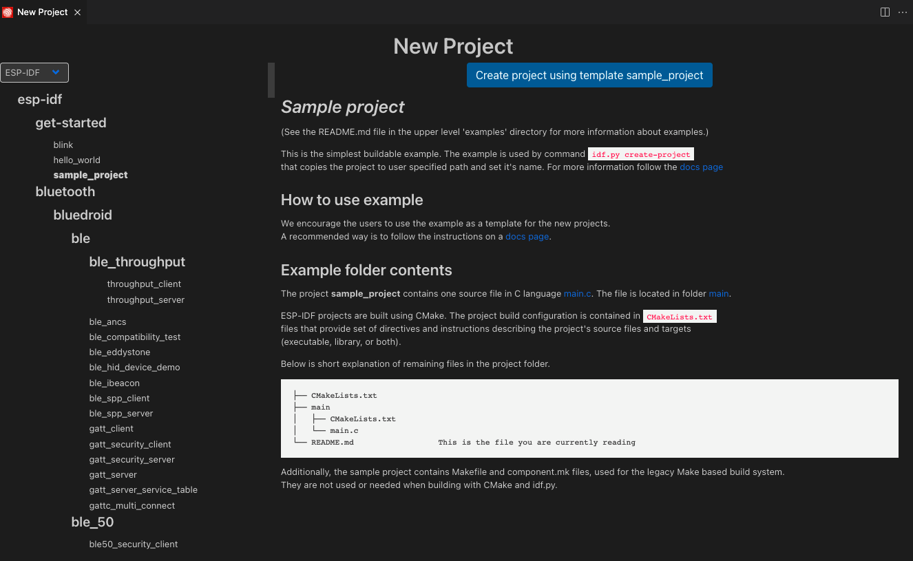 Create An Esp Idf Project — Esp Idf Extension For Vscode Release V20 Documentation