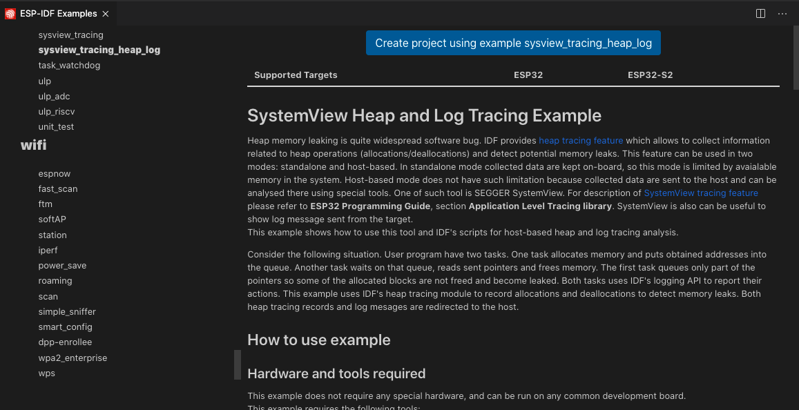 Heap Tracing - - — ESP-IDF Extension for VSCode release-v2.0 文档